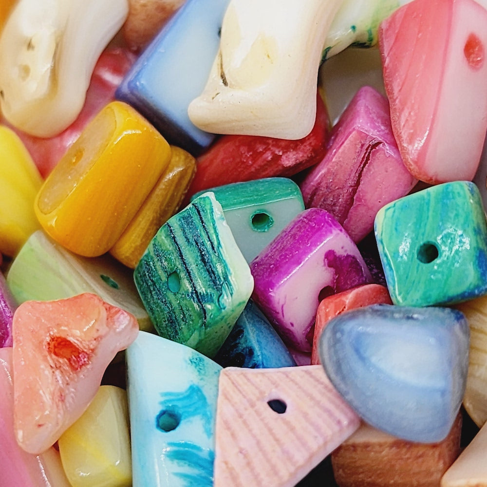 Shell CHUNKS (100 grams) - Colourful – Bead Shack