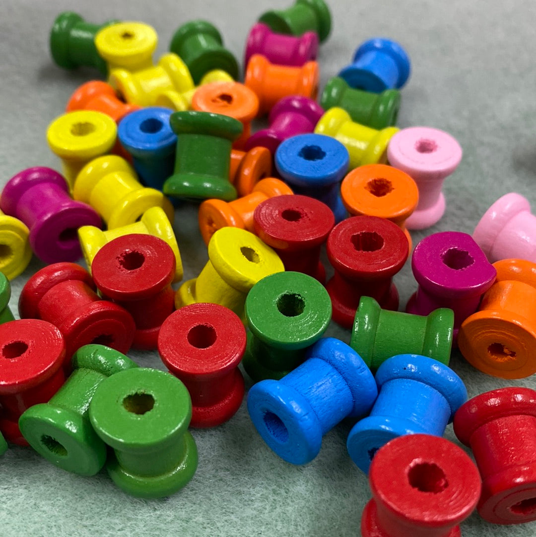 Cotton Reel Wood Beads (20) – Bead Shack