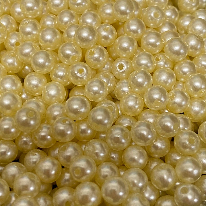 5mm Round (100) - White - Vintage Acrylic Pearls – Bead Shack