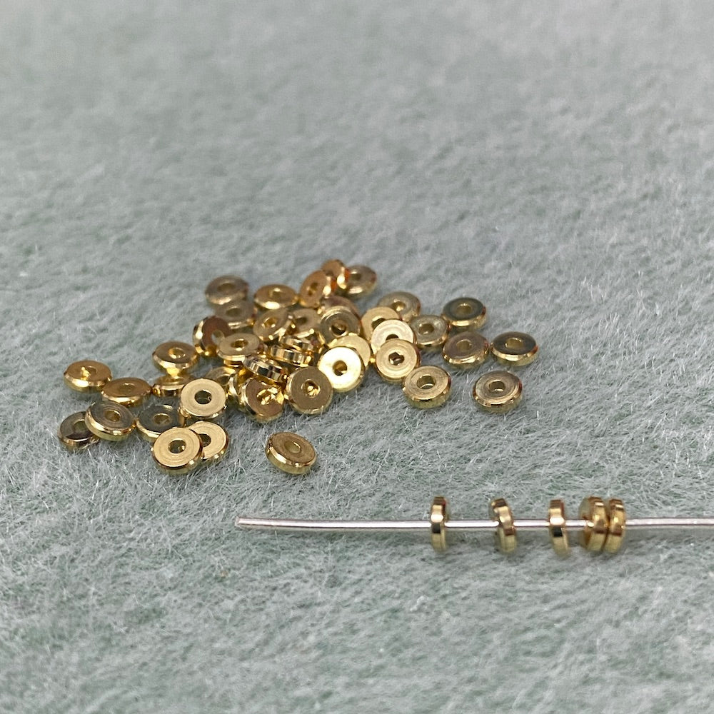 4mm Straight Edge Washer (50) - Gold – Bead Shack