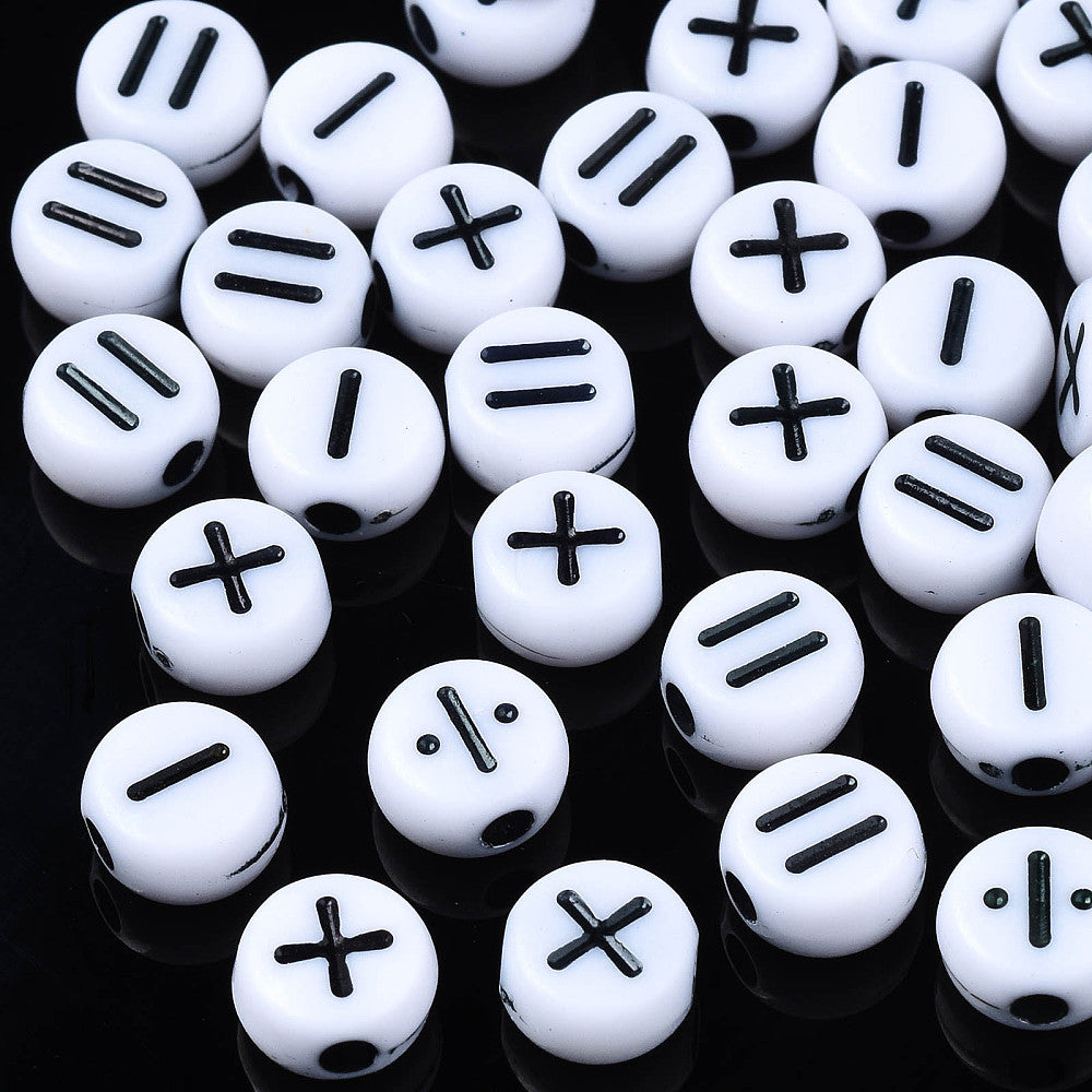 Symbol Beads (Mix) - Maths - (50) – Bead Shack