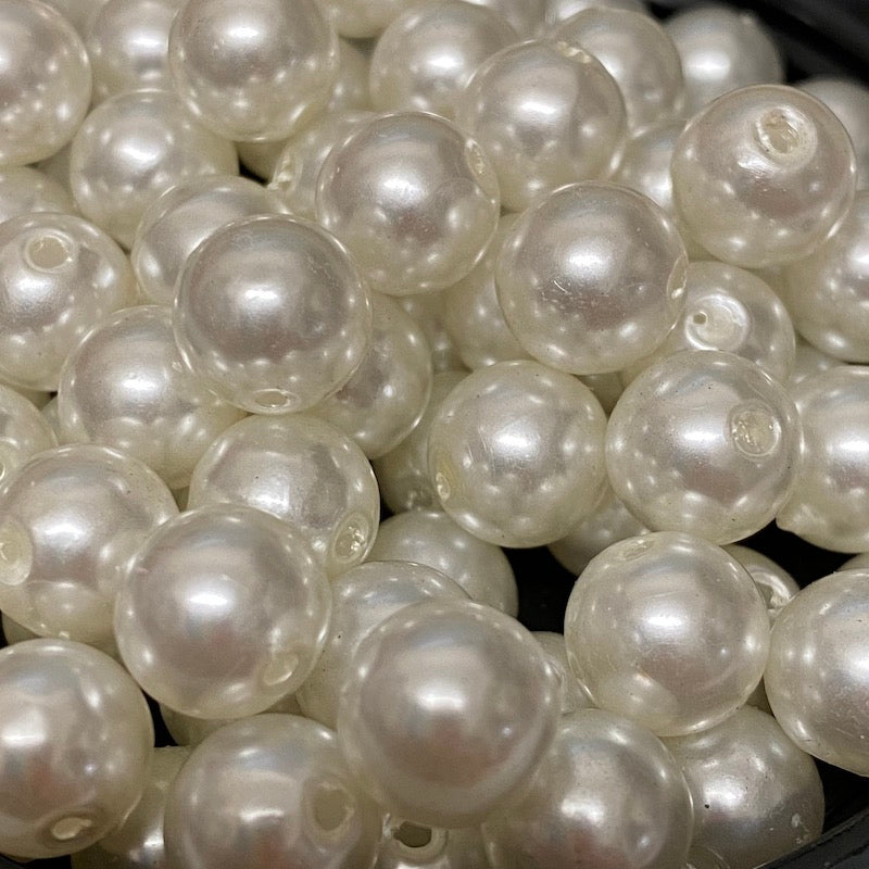 8mm Round (101) - White - Vintage Acrylic Pearls – Bead Shack