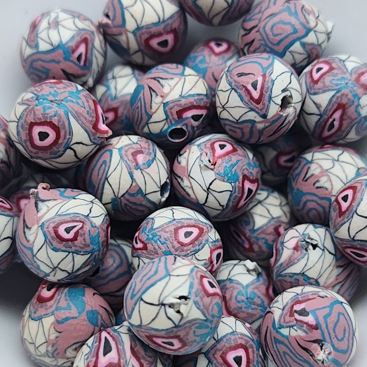 8mm Round Fimo Beads (10) - Native American Indian Symbols – Bead Shack