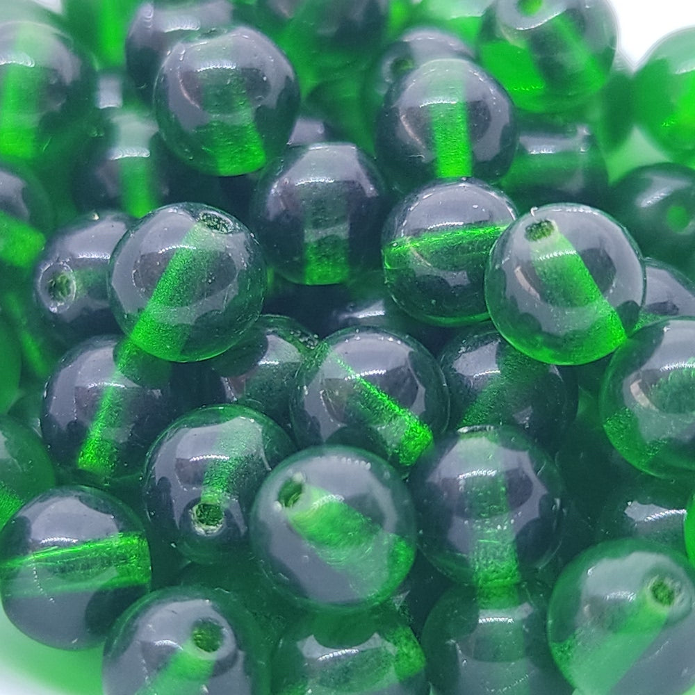 6mm Round (25) - Forest Green Transparent – Bead Shack